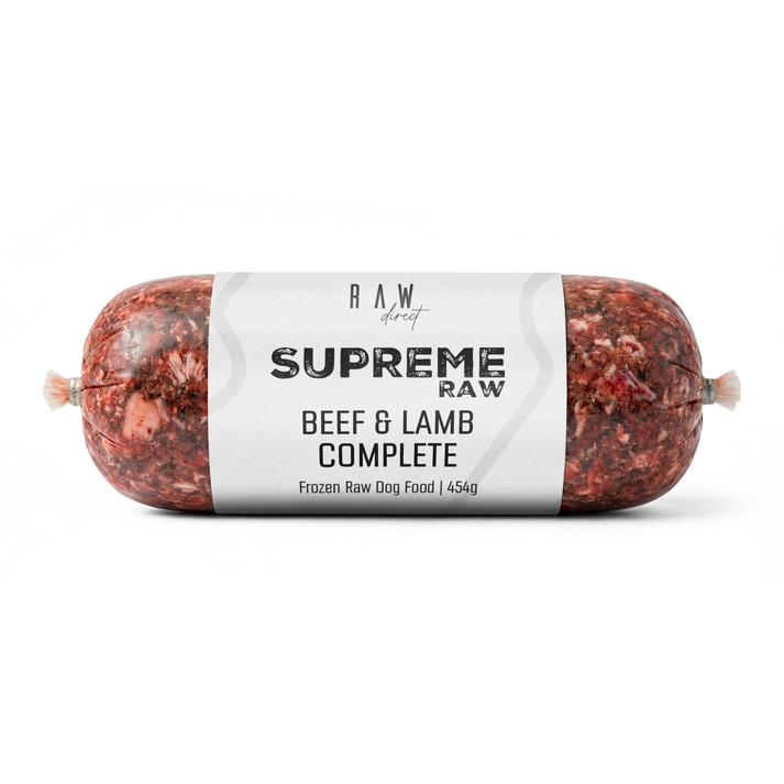 Supreme Beef & Lamb Raw Dog Food 454g | 80/10/10 BARF - Raw Direct