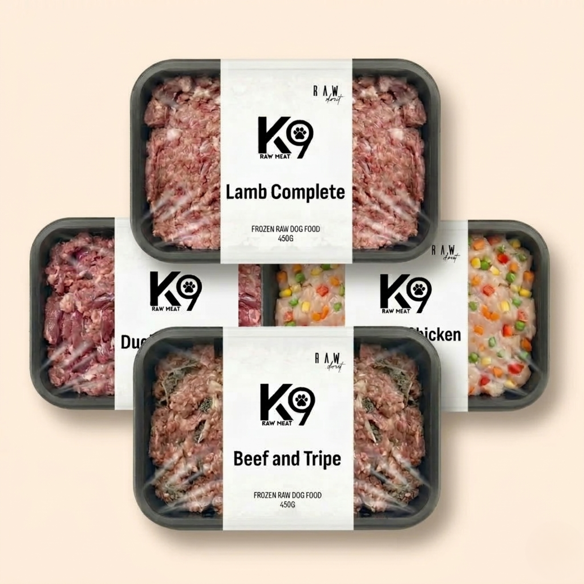 K9 Raw Mixed Flavour Box 454g Blocks | Variety Protein Complete Raw Dog ...