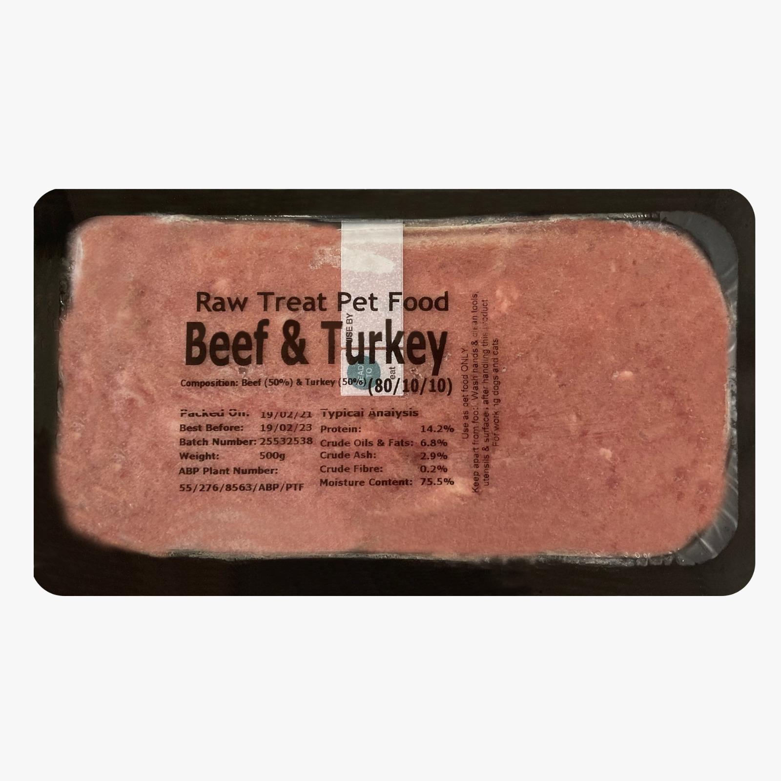 Beef & Turkey 500g – Raw Direct