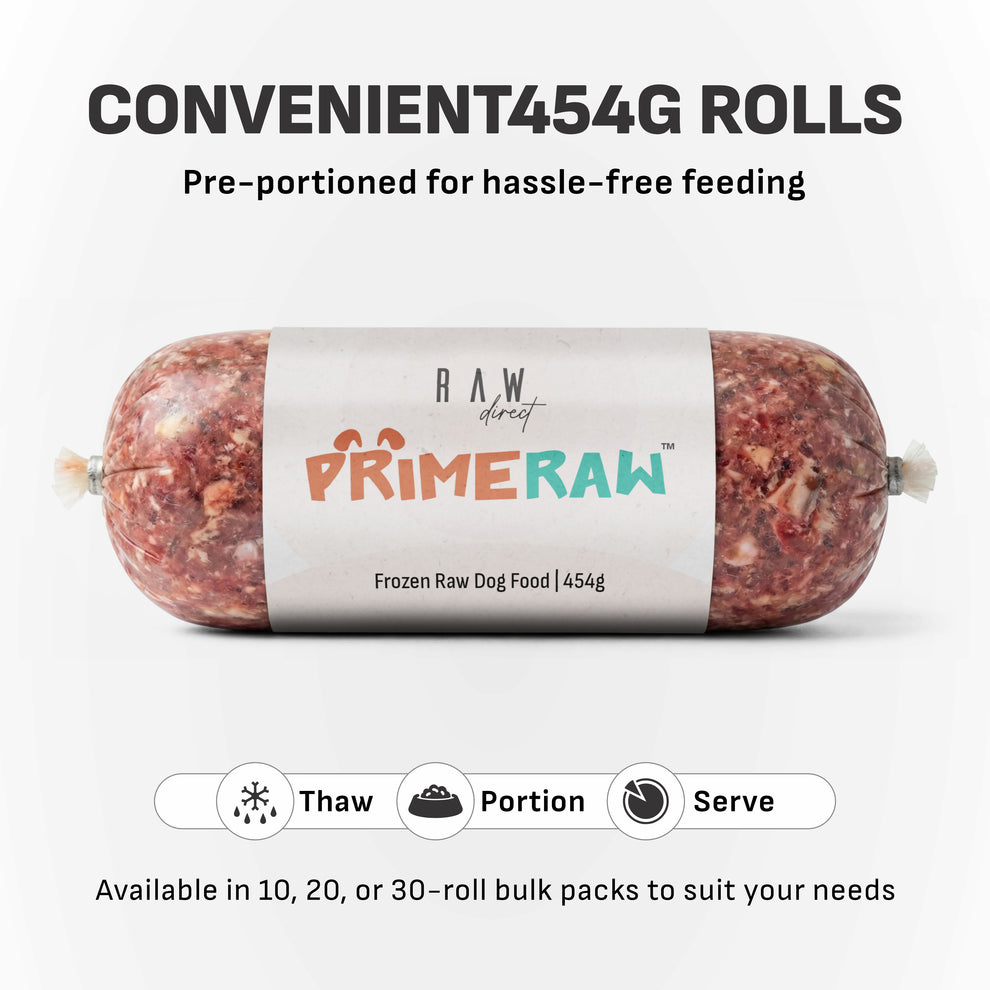 PRIME RAW 3 Bird Complete 454g - Premium Raw Dog Food for Optimal ...