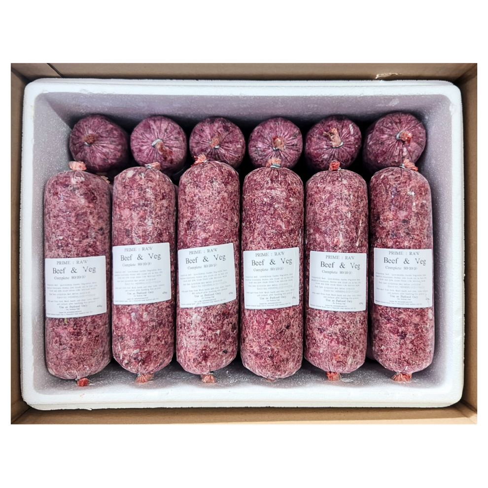 PRIME RAW Beef & Veg 454g - Premium Raw Dog Food for Balanced Nutrition ...